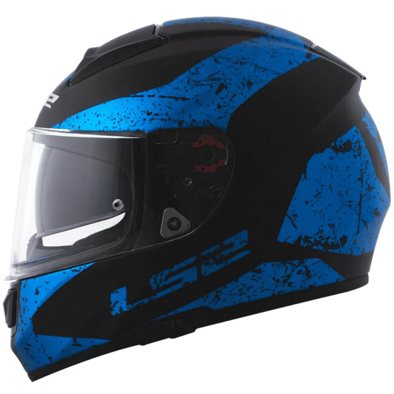 Capacete LS2 Vector FF397 Evo Sign Preto/Azul Fosco (Tri-composto) – Só ...